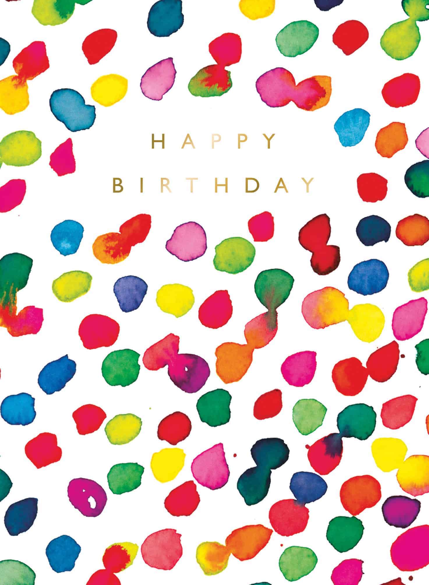 Inky dots happy birthday card – The Paperdashery