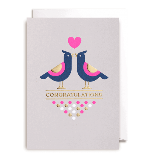 Love Birds Congratulations Card – The Paperdashery
