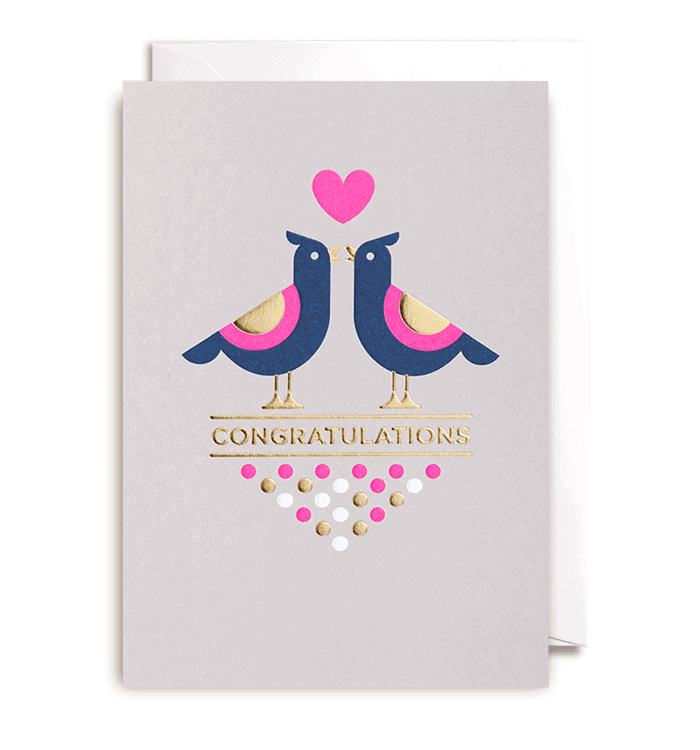 Love Birds Congratulations Card – The Paperdashery