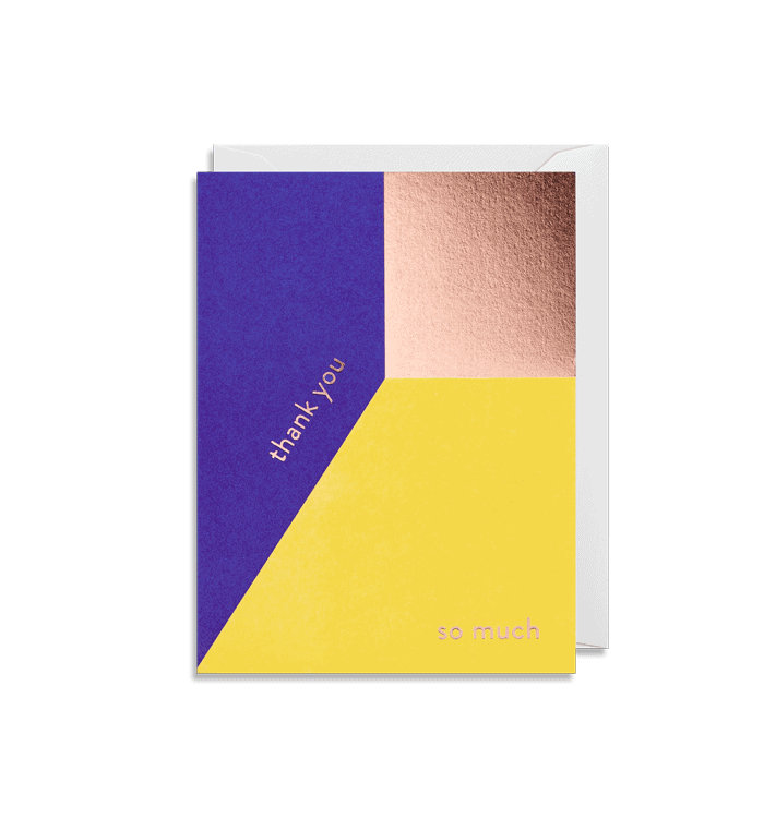 Colour block mini thank you card – The Paperdashery