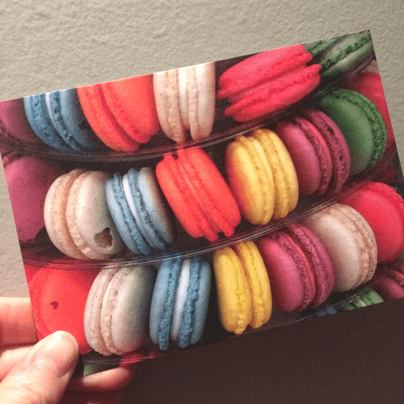 The Paperdashery macaroon postcard – The Paperdashery